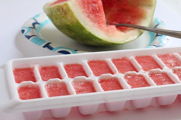 How to Make Watermelon Ice Cubes To Use in Drinks