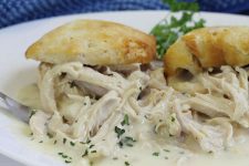 The Best Creamed Chicken over Biscuits