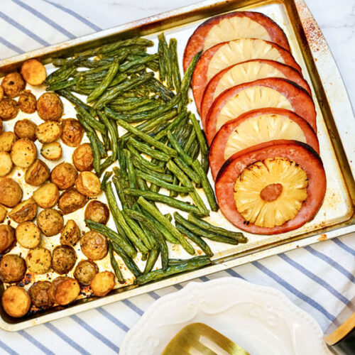 Yummy Sheet Pan Ham Dinner Recipe with Potatoes